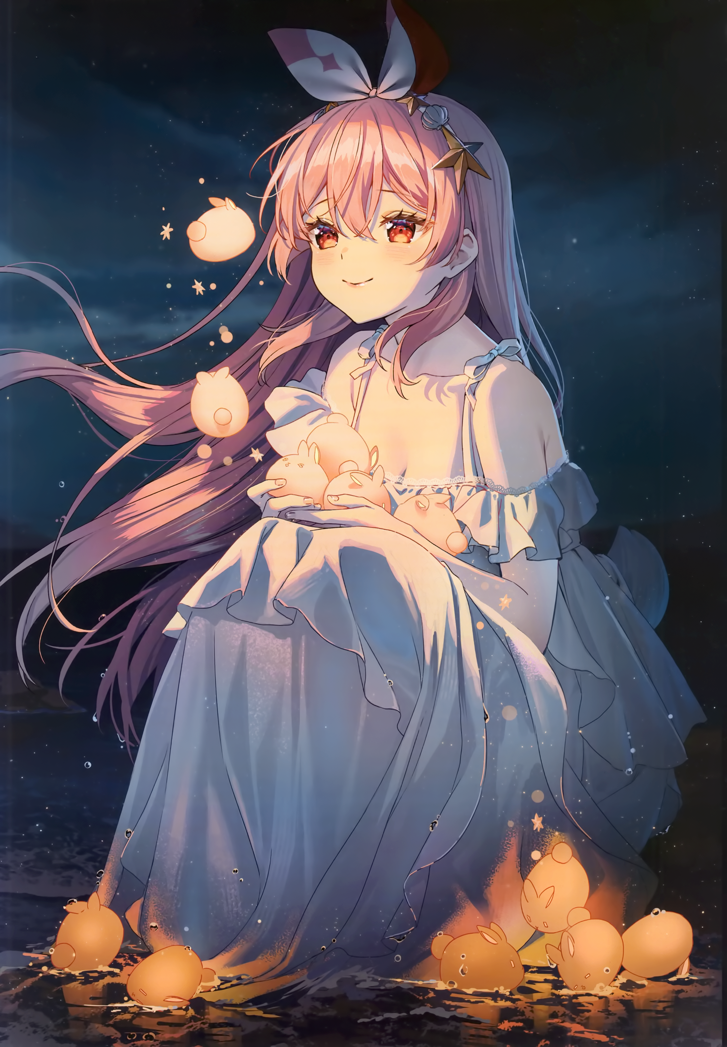 rosuuri (circle) rosuuri atelier live rosuuri (vtuber) animal ears bunny ears dress summer dress ...